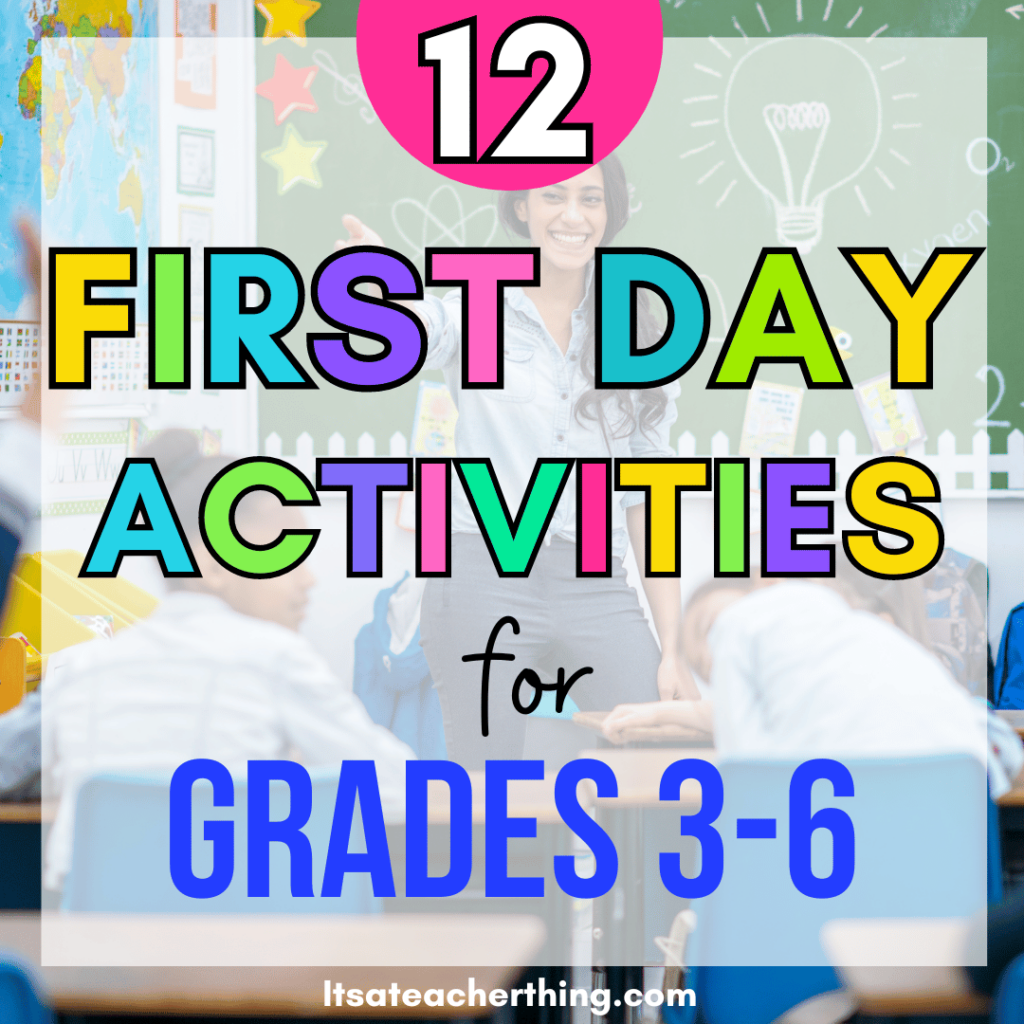 First Day of School Activities for Upper Elementary - It's a Teacher Thing