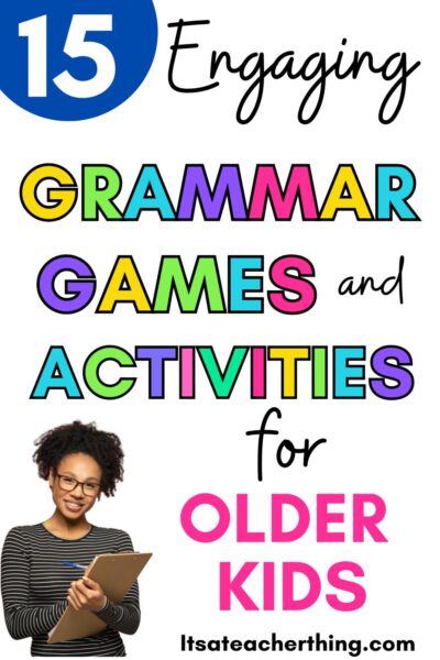 Grammar Games and Activities for Parts of Speech Review - It's a ...