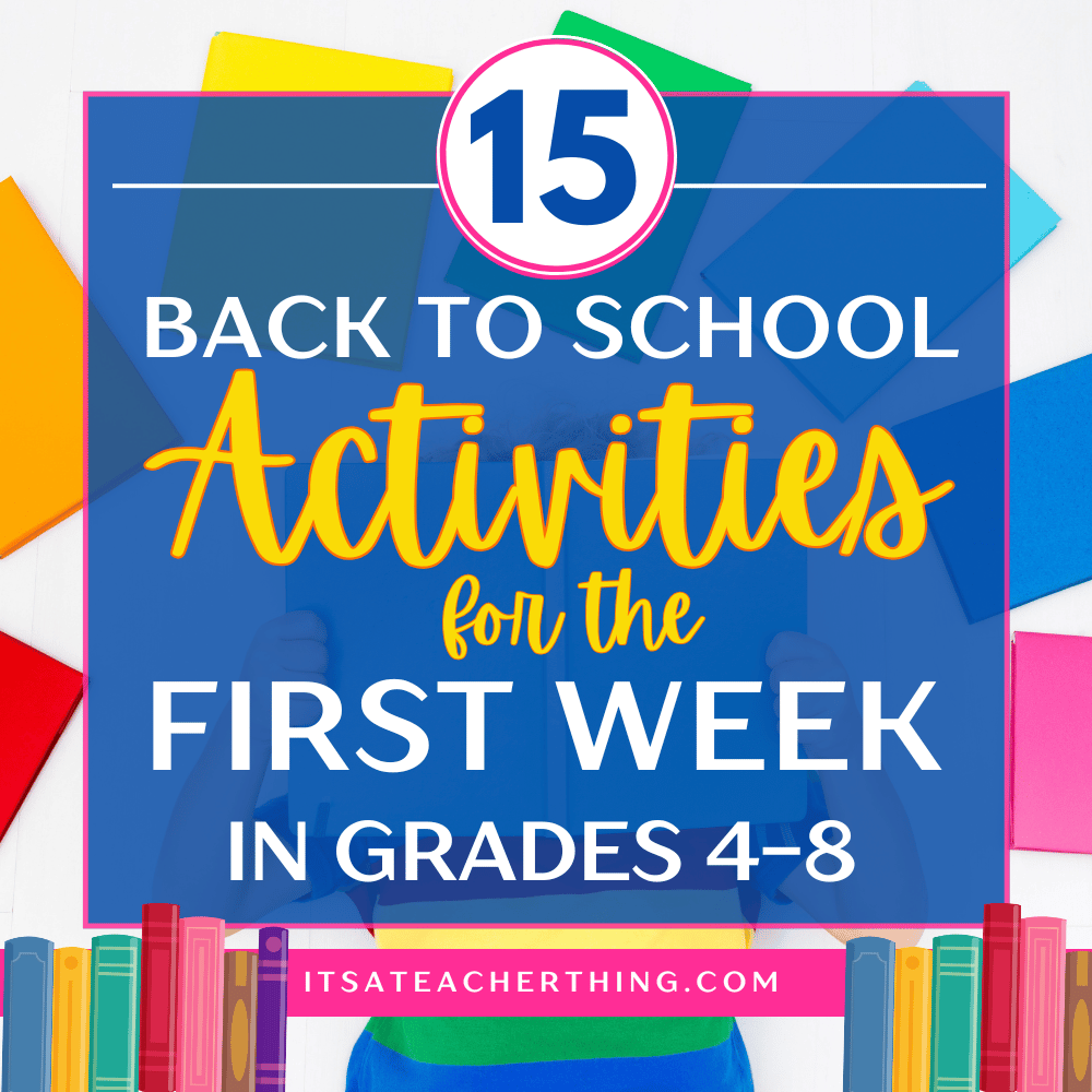 15 Back to School Activities for the First Week - It's a Teacher Thing